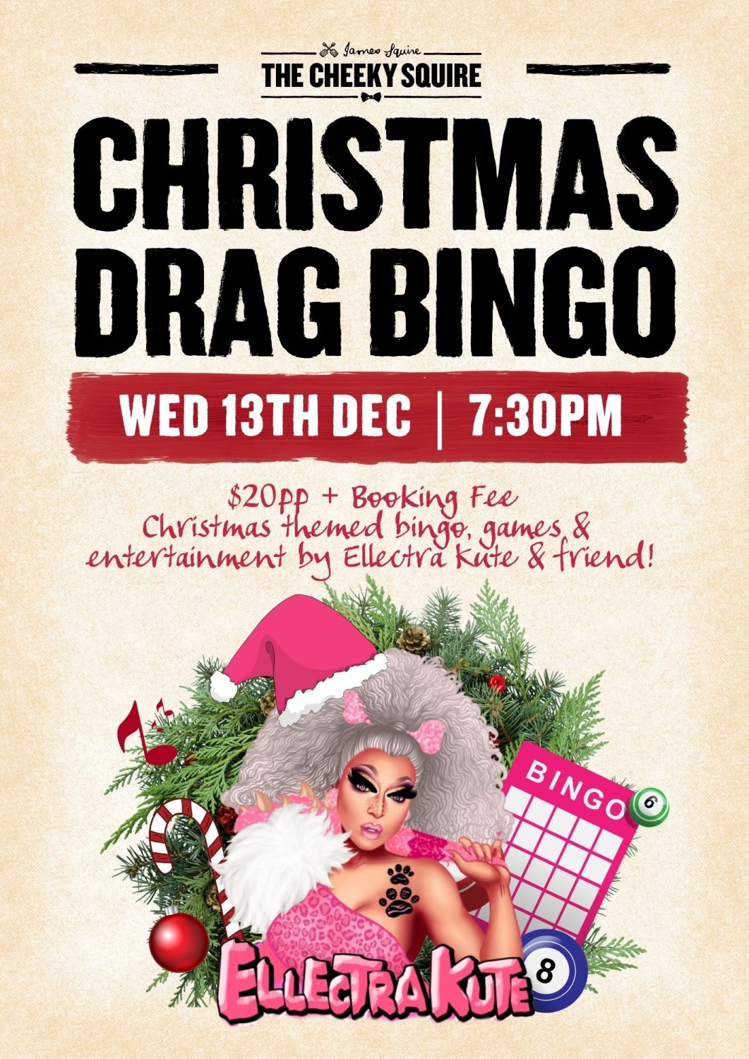 Christmas Drag Bingo - The Cheeky Squire